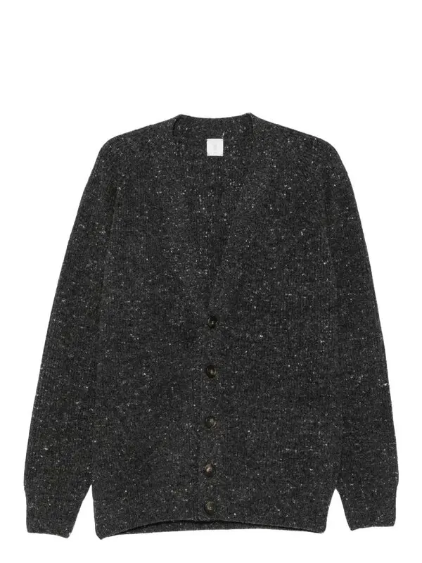 Eleventy Flecked V-neck Cardigan - Grey