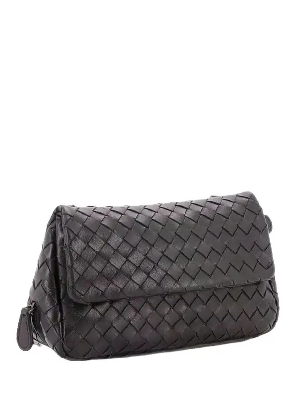 Bottega Veneta Expandable Chain Intrecciato Nappa Small Cross Body Bag - Black