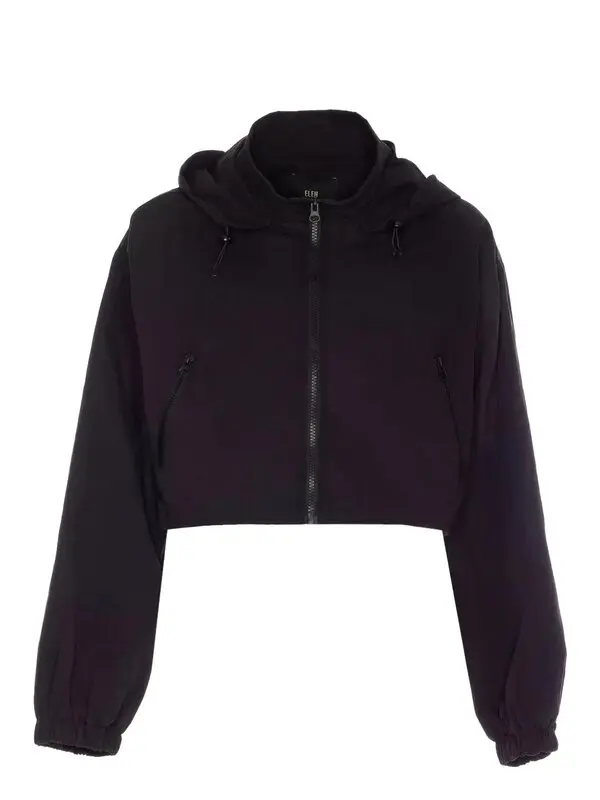 ELEH Cropped Zip-up Jacket - Black