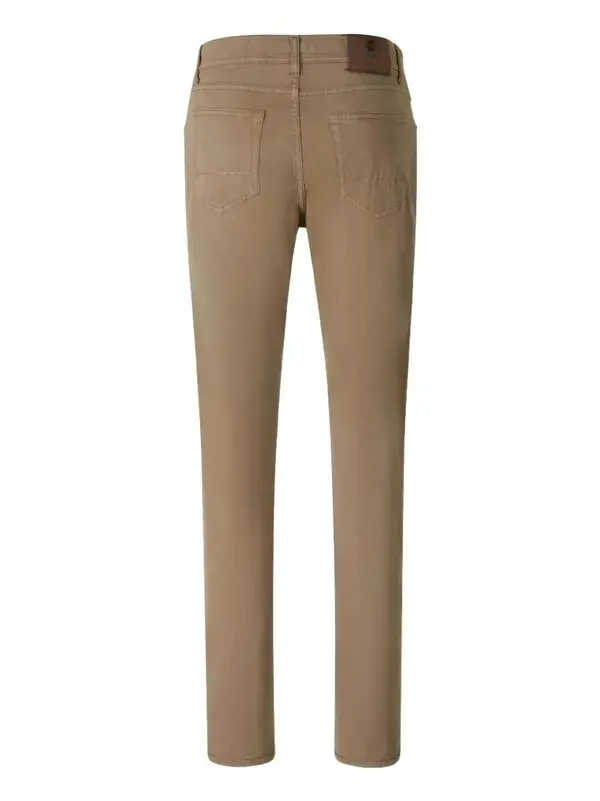 RICHARD J. BROWN Logo-embroidered Slim-fit Trousers - Neutrals