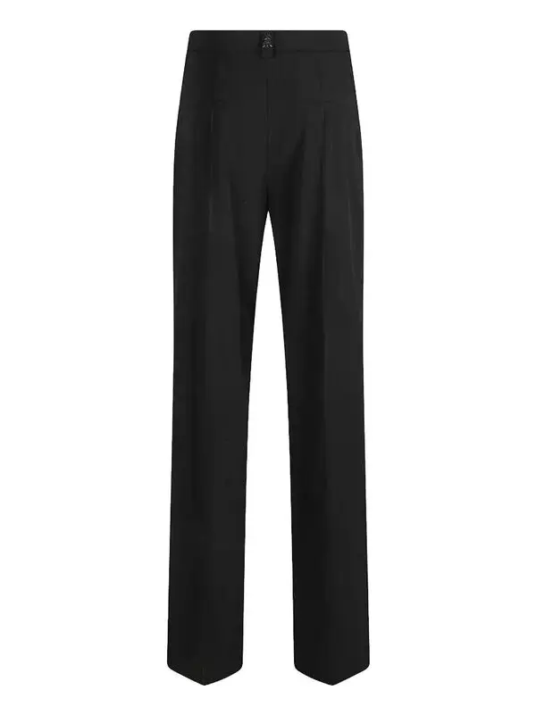 Patrizia Pepe Pressed-crease Tailored Trousers - Black