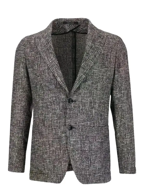Tagliatore Montecarlo Prince Of Wales Check Blazer - Black