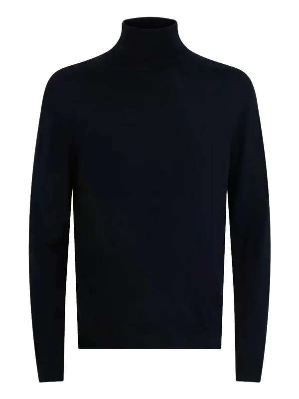 SLOWEAR Roll-neck Long-sleeve Sweater - Black