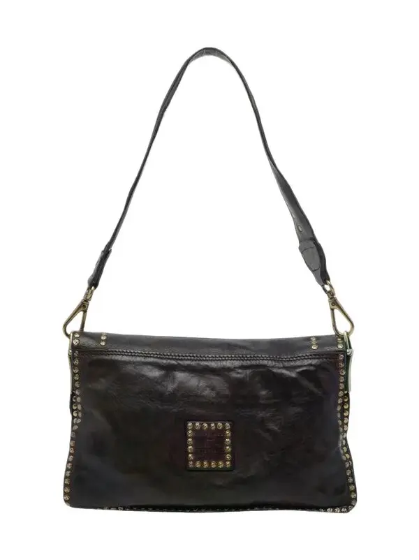 CAMPOMAGGI Agnese Studded Leather Shoulder Bag - Brown