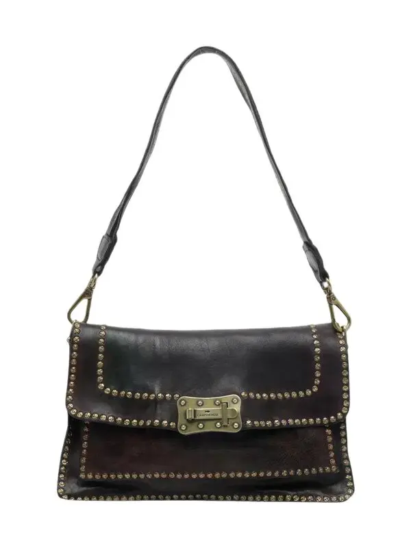 CAMPOMAGGI Agnese Studded Leather Shoulder Bag - Brown