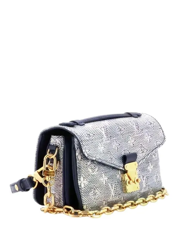 LOUIS VUITTON Monogram Jacquard Canvas East West Pochette Metis Shoulder Bag - Blue