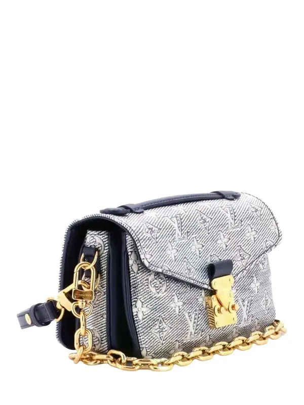 LOUIS VUITTON Monogram Jacquard Canvas East West Pochette Metis Shoulder Bag - Blue