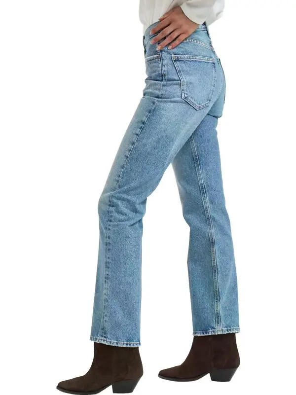 AGOLDE Distressed Straight-leg Jeans - Blue