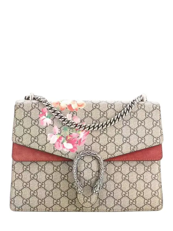 Gucci Dionysus Bag Blooms Print Gg Coated Canvas Medium Shoulder Bag - Brown