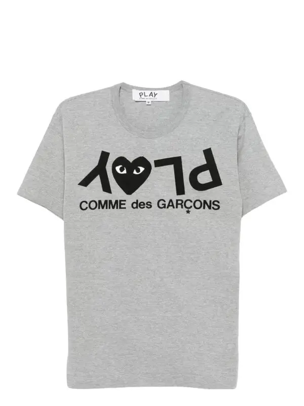 Comme Des Garçons Logo-print Cotton T-shirt - Grey