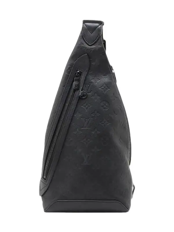 LOUIS VUITTON Monogram Shadow Duo Slingbag Crossbody Bag - Black