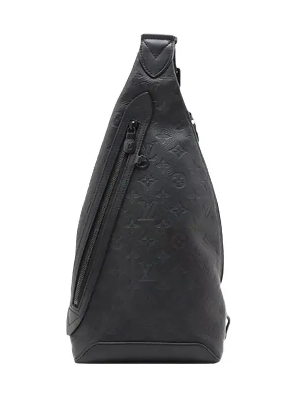 LOUIS VUITTON Monogram Shadow Duo Slingbag Crossbody Bag - Black