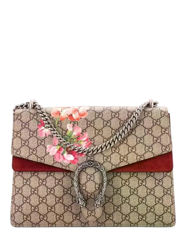 Gucci Dionysus Bag Blooms Print Gg Coated Canvas Medium Shoulder Bag - Brown
