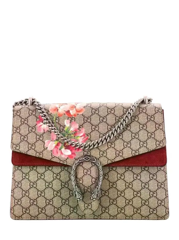 Gucci Dionysus Bag Blooms Print Gg Coated Canvas Medium Shoulder Bag - Brown