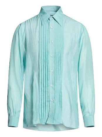 TOM FORD Shirt Turquoise Size Silk - Blue