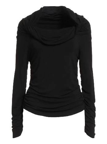 Liviana Conti Solid Color Jersey Top - Black