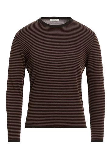 Crossley Cotton, Wool, And Cashmere Striped Sweater - Brown