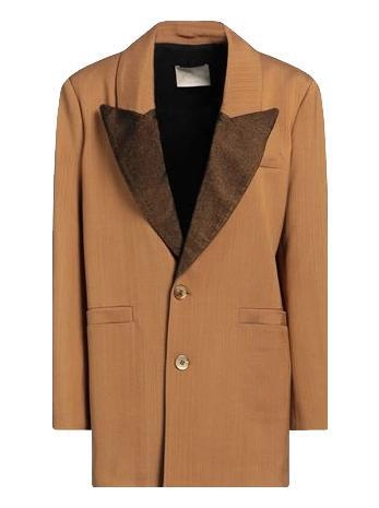 Momoni Single-breasted Velvet And Metallic Blazer - Beige
