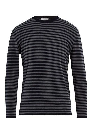 Crossley Cotton And Cashmere Striped Sweater - Grey
