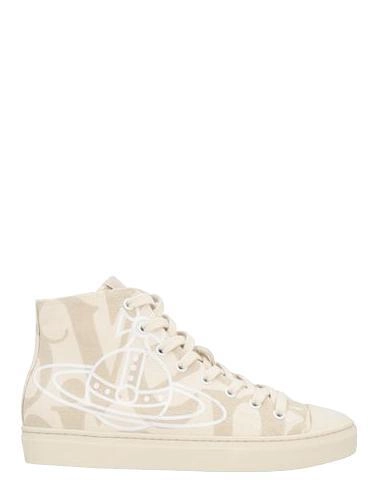 VIVIENNE WESTWOOD Cotton Canvas High-top Sneakers - Beige