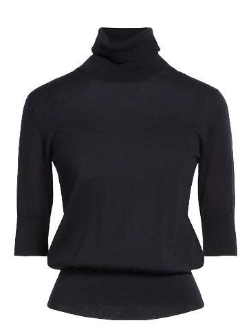 NATAN Virgin Wool Turtleneck Pullover - Blue