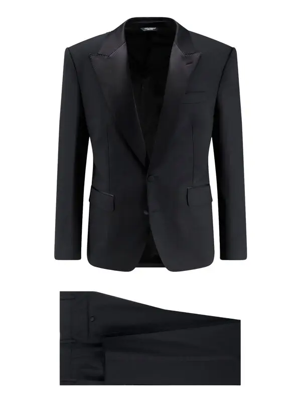 Dolce & Gabbana Sicilia Virgin Wool And Silk Blend Tuxedo - Black