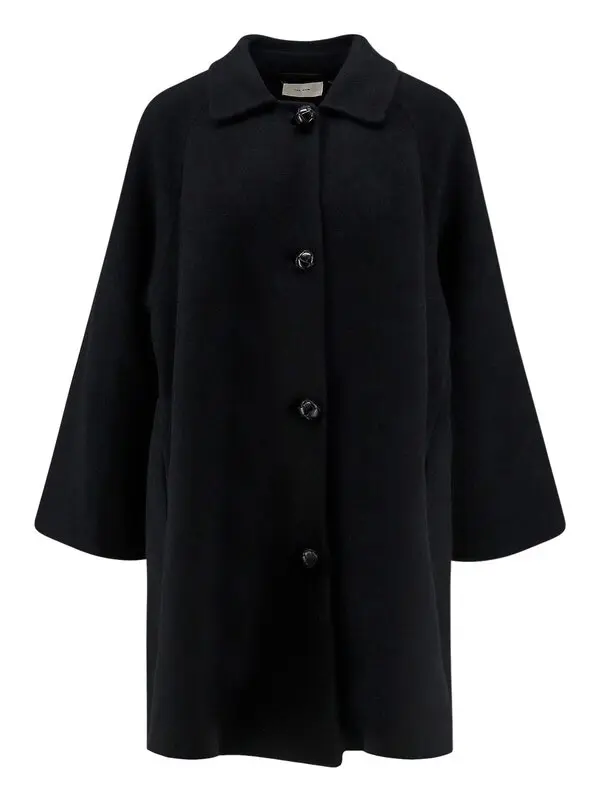 THE ROW Ina Virgin Wool And Cashmere Coat - Black