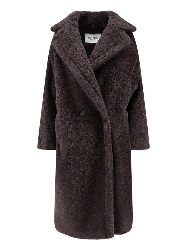 Max Mara Tedgirl Alpaca Virgin Wool And Silk Coat - Brown