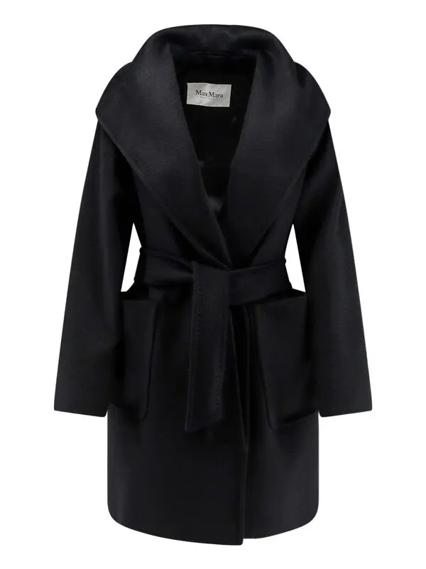 Max Mara Rialto Camel Hair Coat - Black