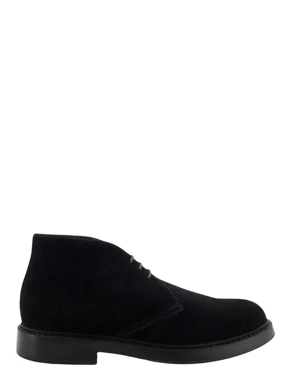 DOUCAL'S Suede Laceup - Black