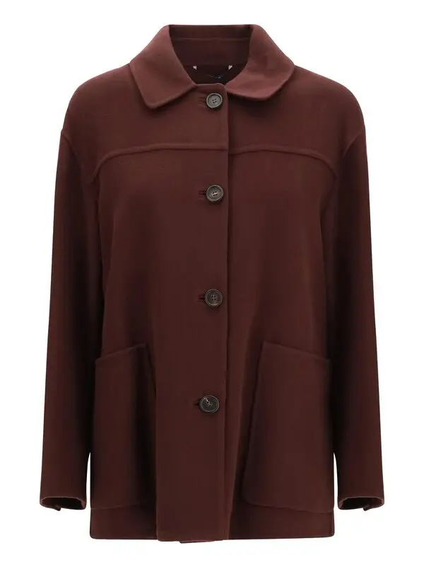 Max Mara Giugno Short Virgin Wool Coat - Multicolor