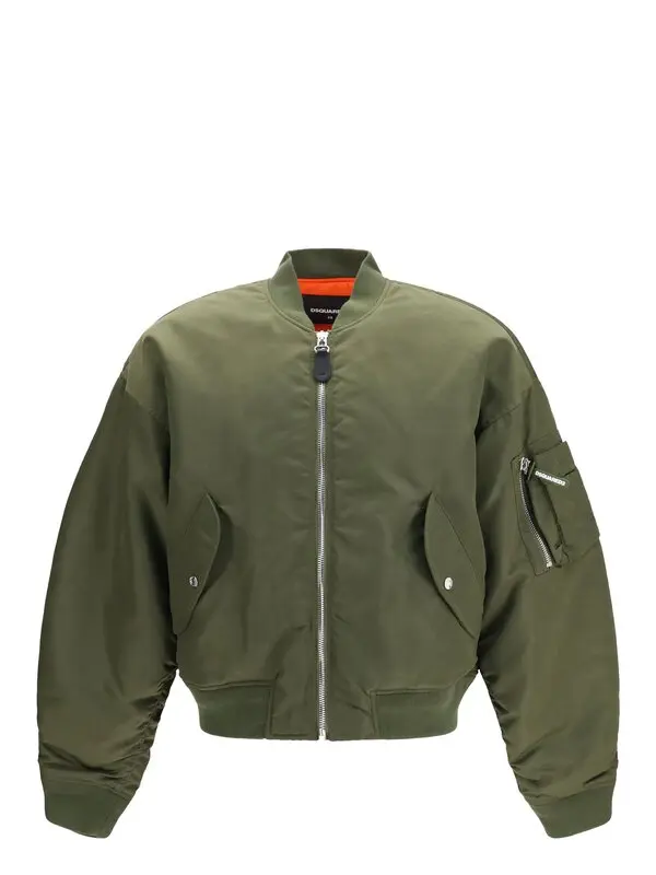 Dsquared2 80s Nylon Bomber Jacket - Green