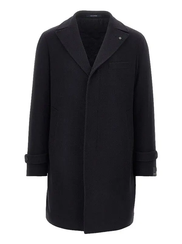Tagliatore Cashmere And Wool Tailored Coat - Blue