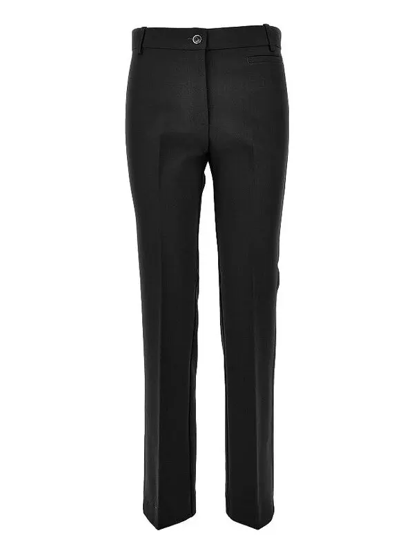 Pinko Viscose-blend Crêpe Flare Trousers - Black