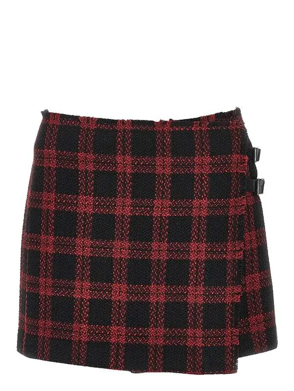 Pinko Check Tweed Mini Skirt - Multicolor