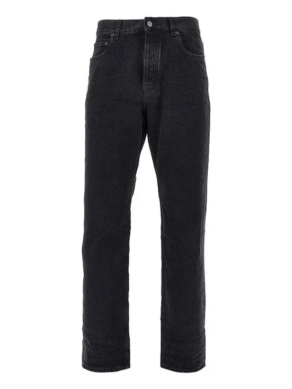 Saint Laurent Tapered Leg Relaxed Fit Jeans - Black