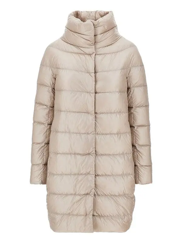Herno Dora Ultralight Nylon Midi Down Jacket - Beige