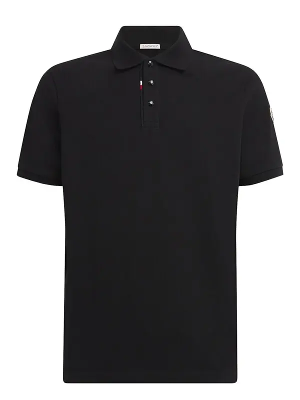 Moncler Cotton Polo Shirt - Black