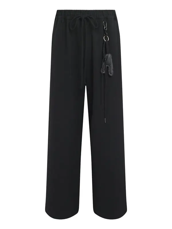 SONG FOR THE MUTE Pleated Lounge Trousers - Black