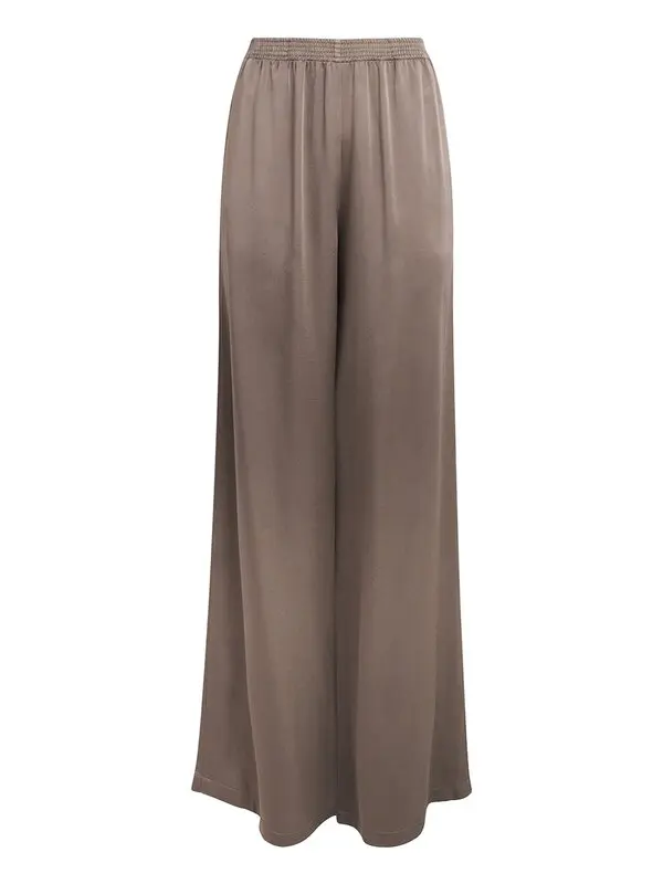 Fabiana Filippi Elasticated-waistband Flared Trousers - Brown