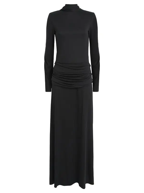VORANIDA High-neck Mols Maxi Dress - Black