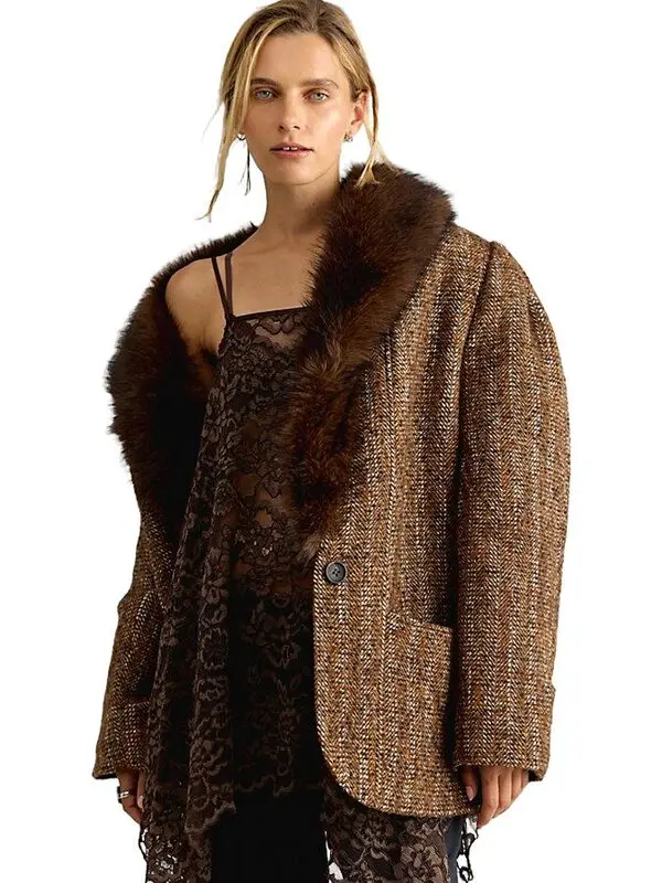 Ronny Kobo Morrison Coat - Brown