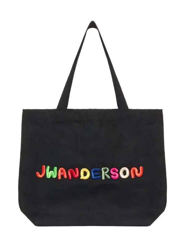 J.W.ANDERSON Logo-embroidered Tote Bag - Black