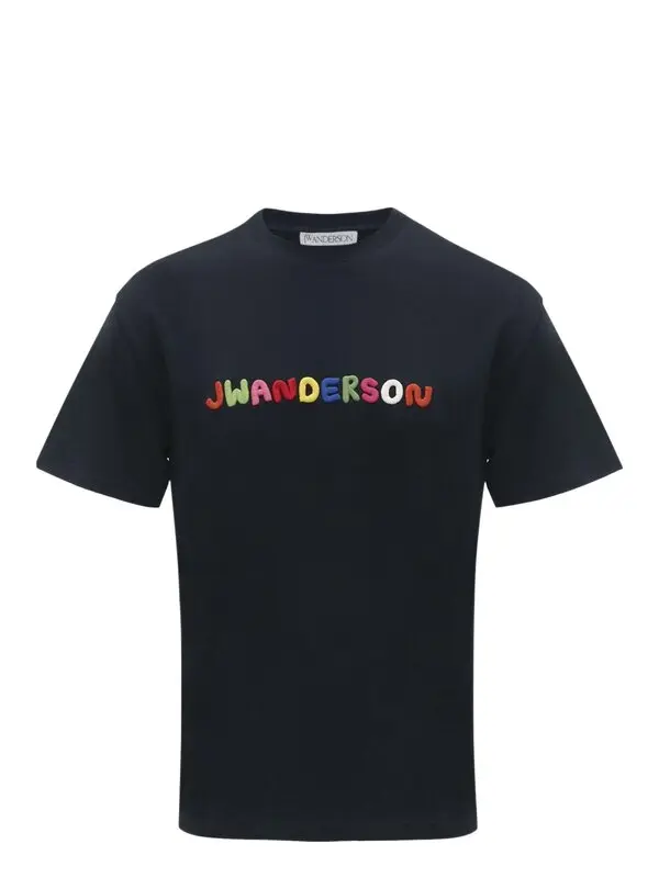J.W.ANDERSON Jw Anderson Logo Embroidered T-shirt - Black