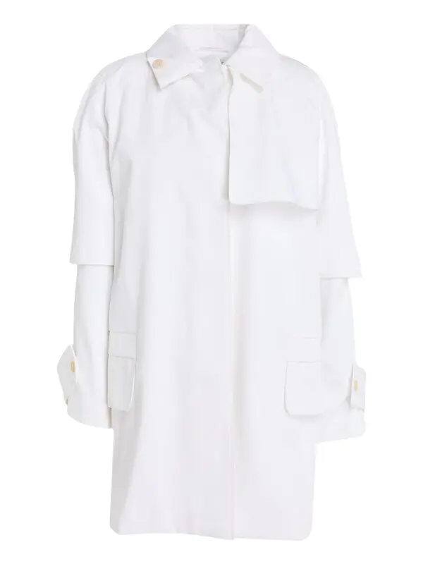 Max Mara Solid Color Trench Coat - White