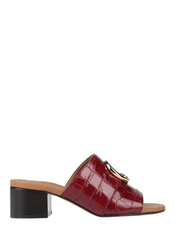 Chloé Croc Effect Leather Mule - No