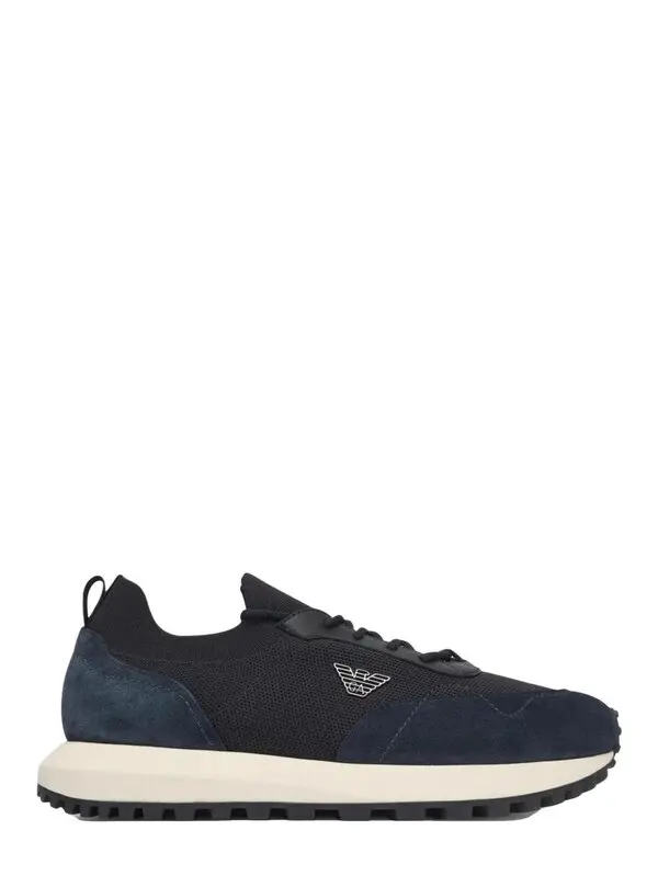 Emporio Armani Logo Patch Sneakers - Black