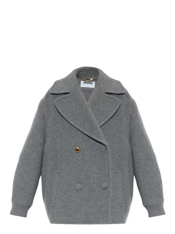 Moschino Long-sleeved Coat - Grey