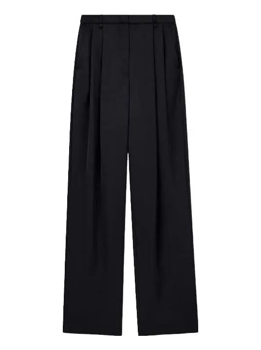 Emporio Armani Pleat Detailed Trousers - Black