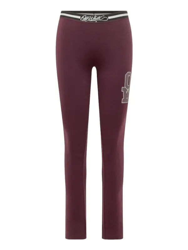 Off-White Logo Waistband Leggings - Red